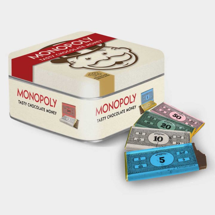 Monopoly chocolade geld in klein luxe blik – Gamesformotion